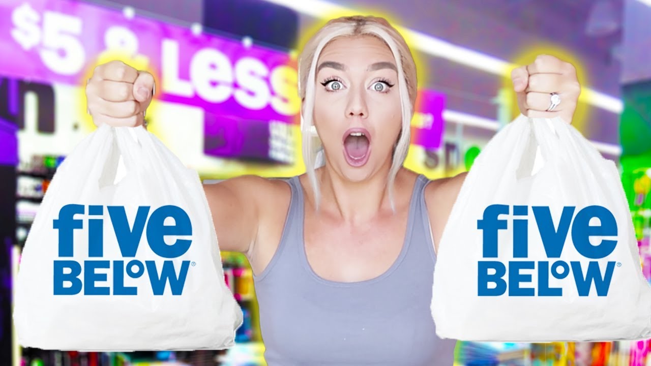 BUYING EVERYTHING FROM FIVE BELOW TO SURVIVE FOR 24 HOURS!! - YouTube