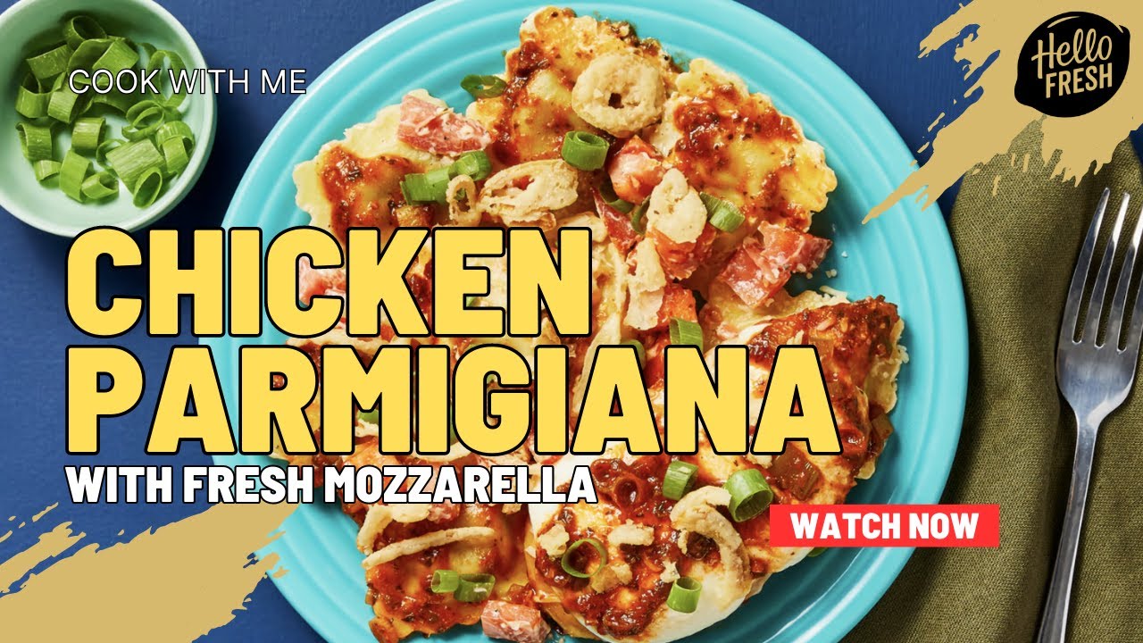 HelloFresh 15 Minute Chicken Parmigiana Recipe *ASMR Cooking* - YouTube