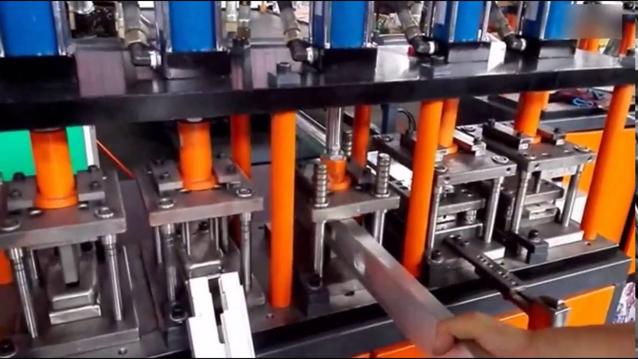 Multi head Ladder punching machine - YouTube