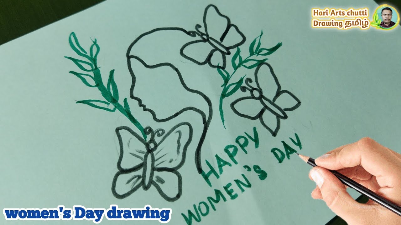 Happy women's Day | women's Day special drawing | Hari Arts chutti ...
