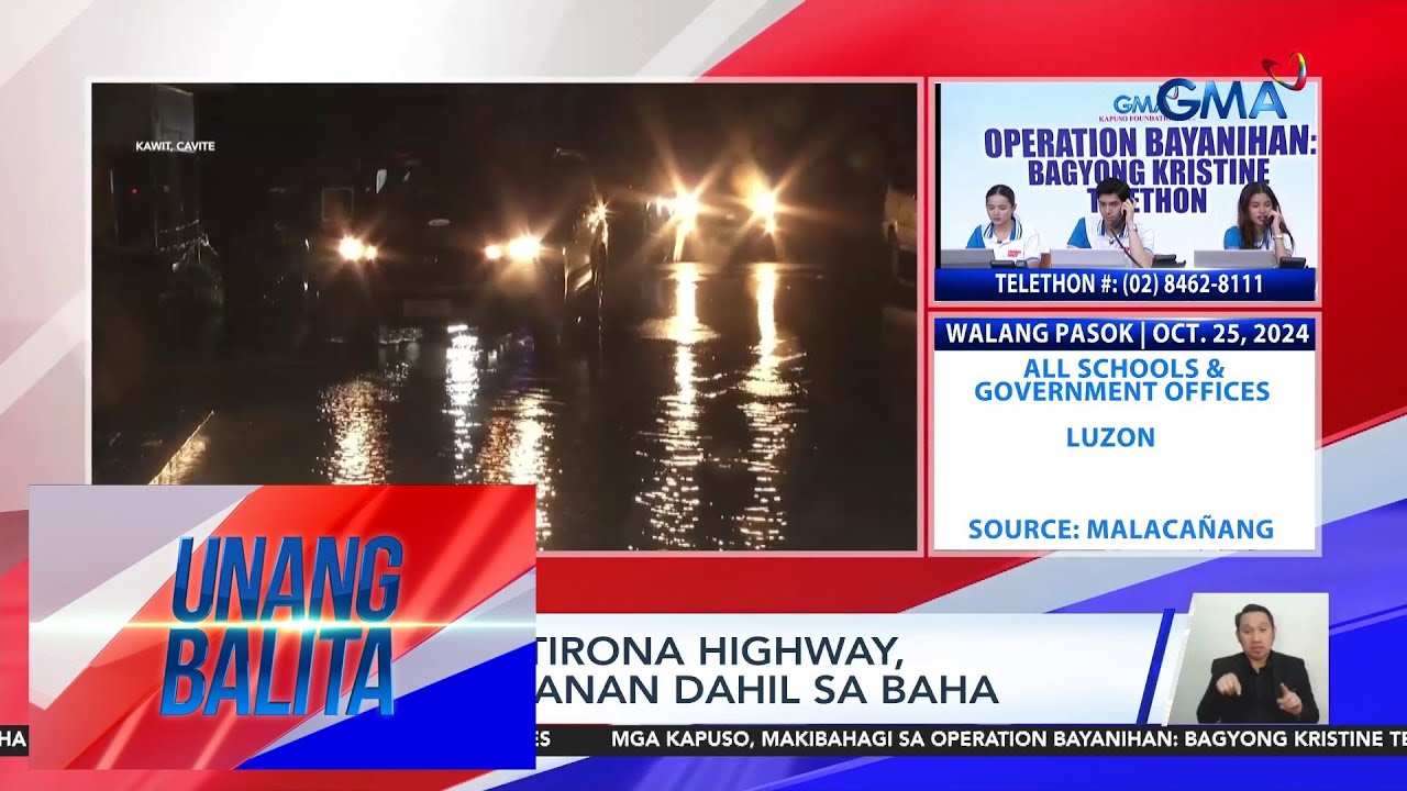 Bahagi ng Tirona Highway, hindi madaanan dahil sa baha | Unang Balita ...