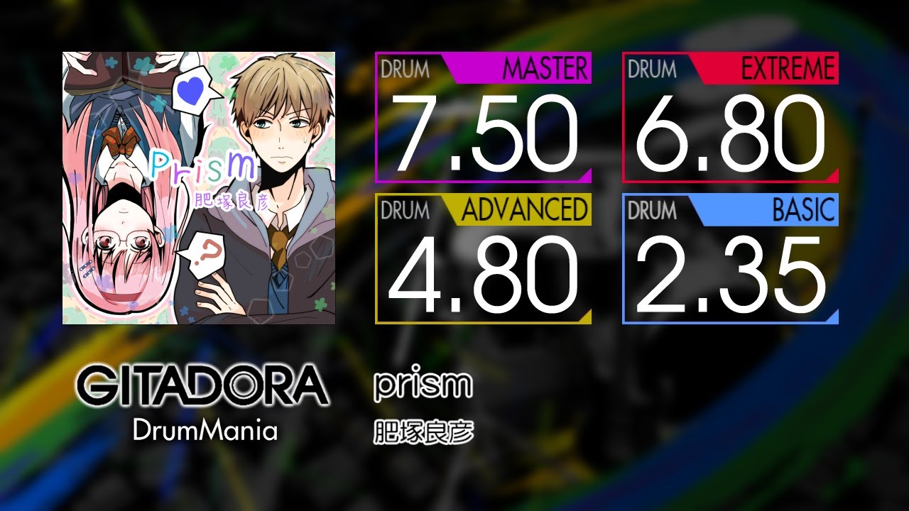 【GITADORA】 prism (MASTER ~ BASIC) Drum - YouTube