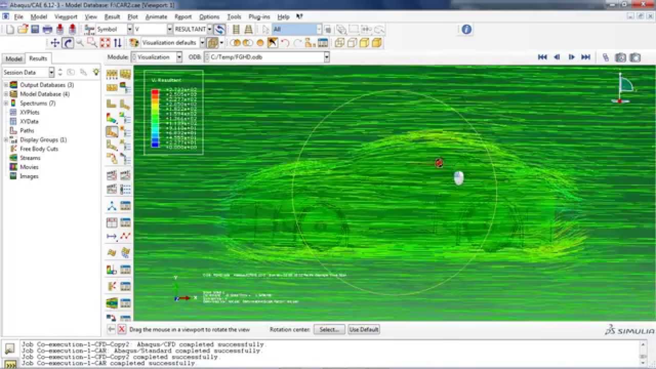co-simulation flow over the simple car in Abaqus - YouTube