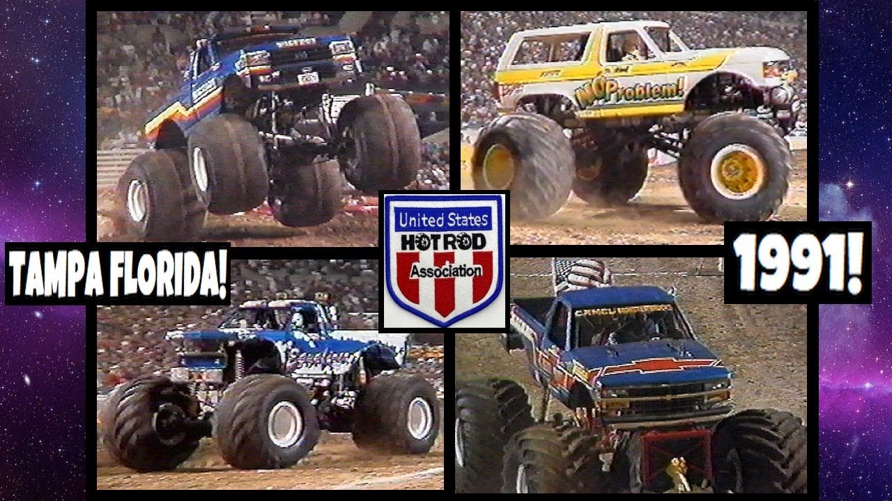 1991 USHRA SPEEDWORLD! MONSTER TRUCKS, TAMPA FLORIDA! PULLING FROM ...