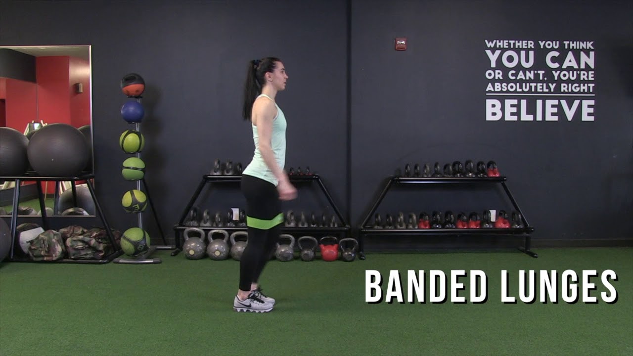 Banded Lunges - TrainHer Fitness - YouTube