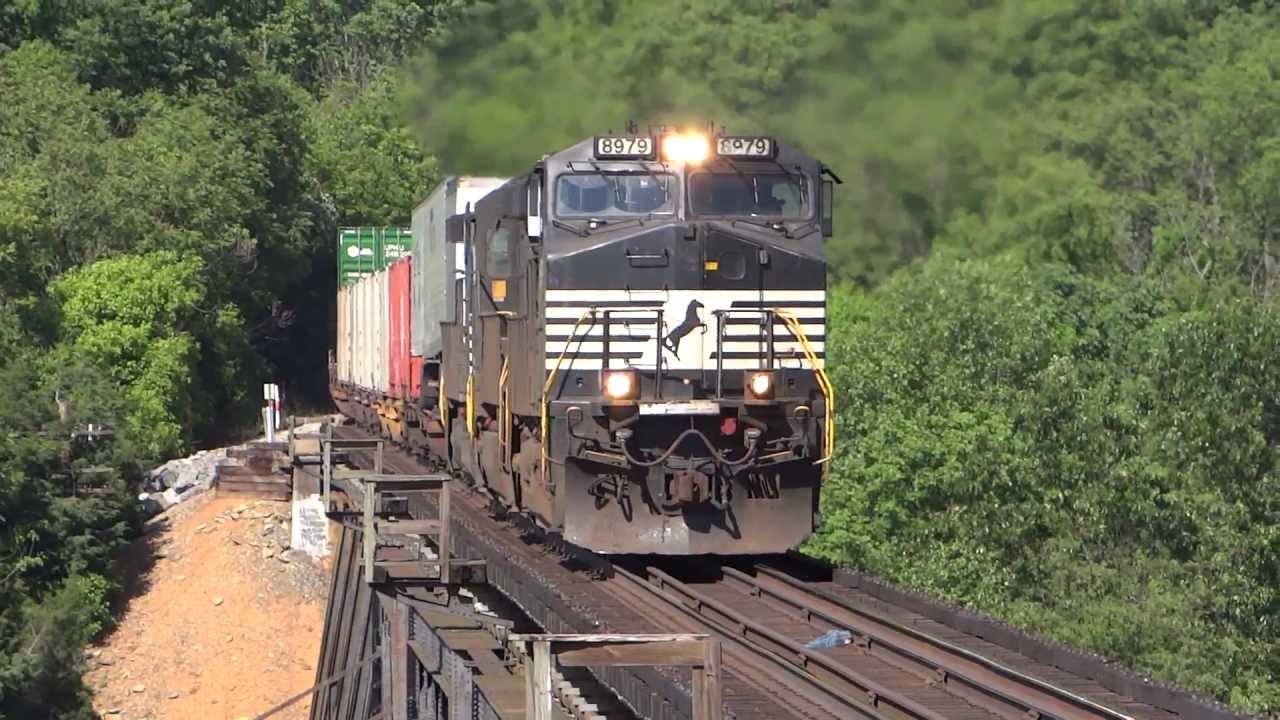 Norfolk Southern Train Trestle - YouTube