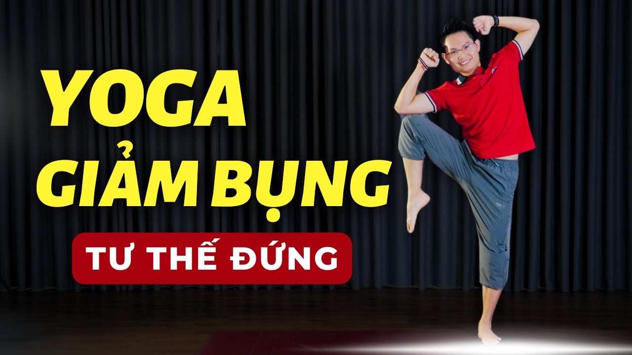 Yoga Giảm Mỡ Bụng Tư Thế Đứng Không Cần Thảm | Kim Ba Yoga - YouTube