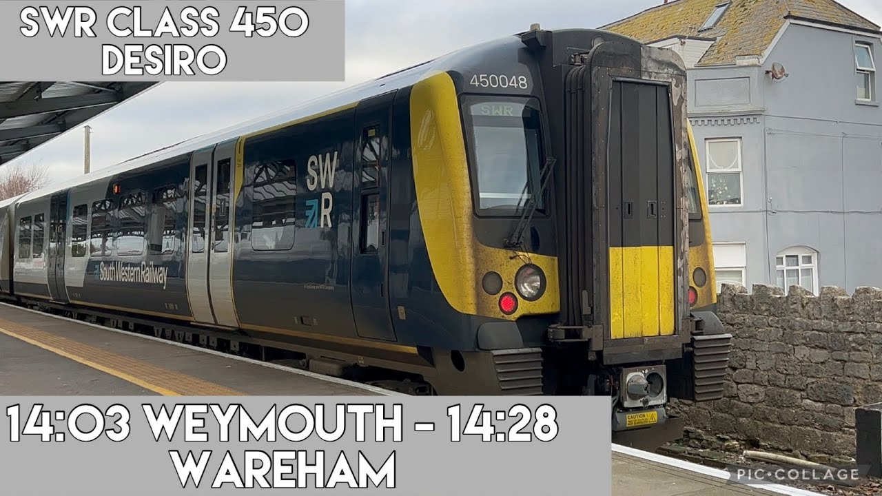 14:03 Weymouth - 14:28 Wareham | SWR Class 450 Desiro - 30/12/24 - YouTube