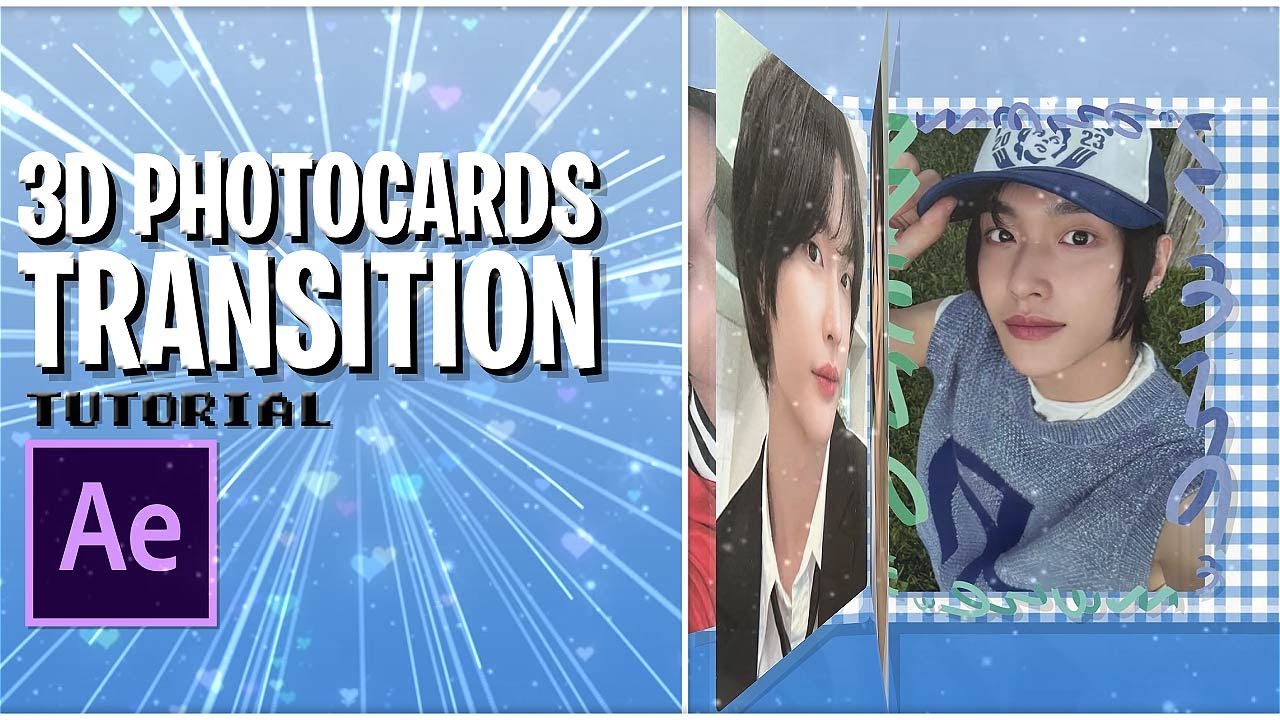 3d photocards transition after effects tutorial! - YouTube