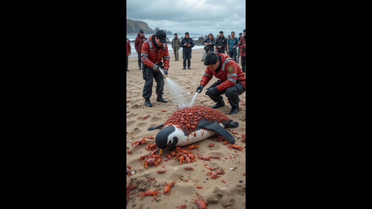 Unbelievable! Penguin Survives Crab Swarm Thanks to Brave Rescuers.# ...