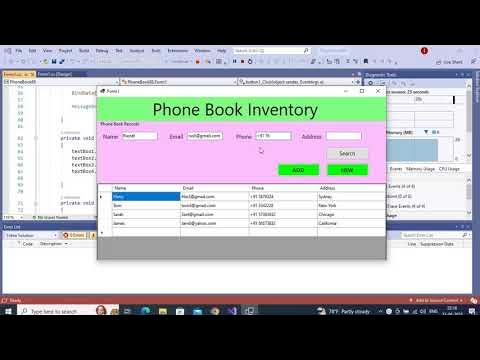 Phone Book Inventory System Software Using C# - YouTube