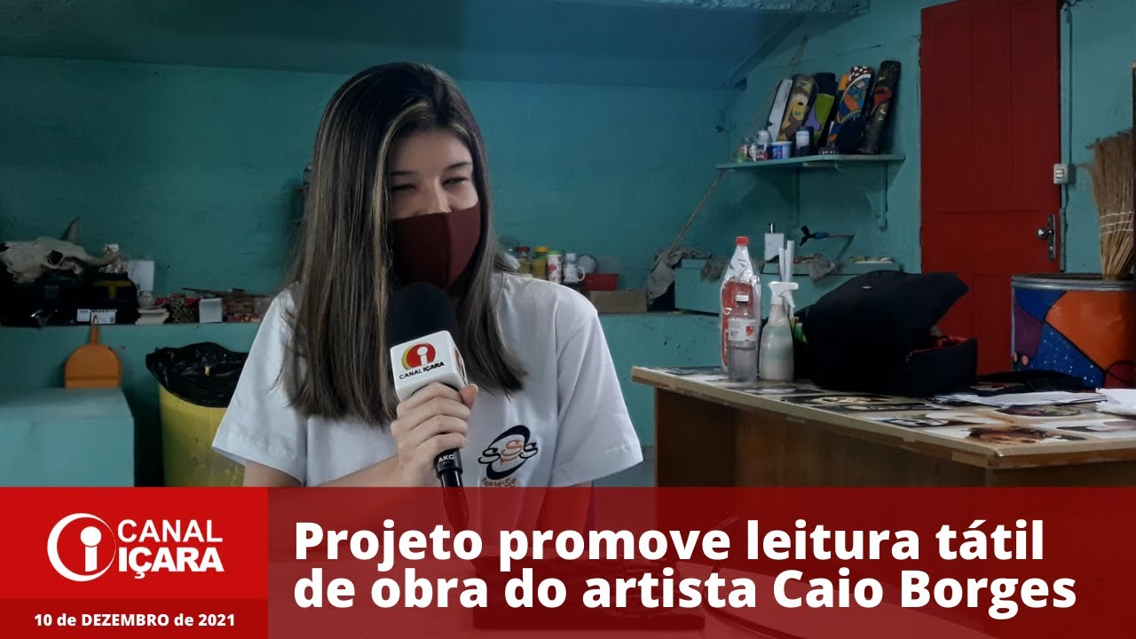 Projeto promove leitura tátil de obra do artista Caio Borges - YouTube