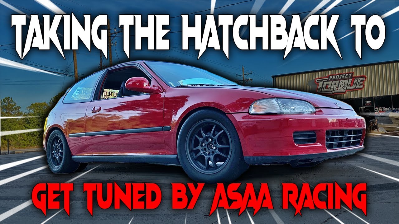 RED HATCHBACK GOES TO ASAA RACING FOR A TUNE!!! - YouTube