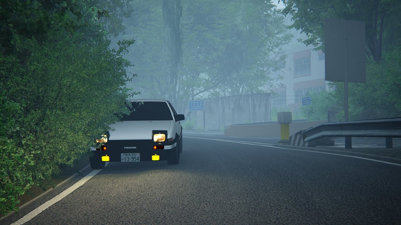 Initial D Takumi AE86 downhill - Assetto corsa Initial D - YouTube