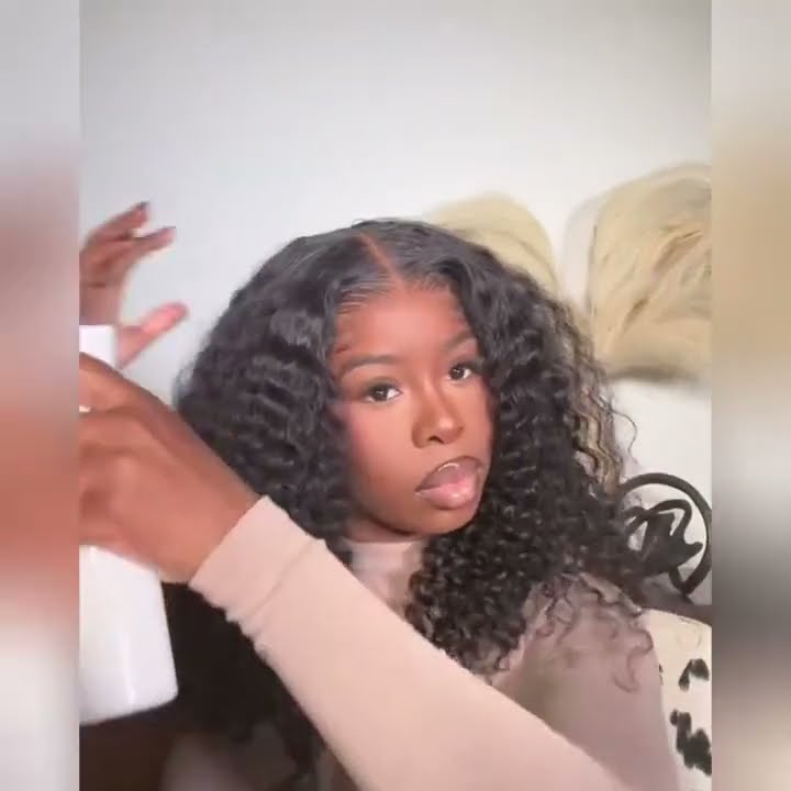 VSP Peruvian Hair Water Curly Wig-13x4 Waterwave Full Frontal Lace Wig ...