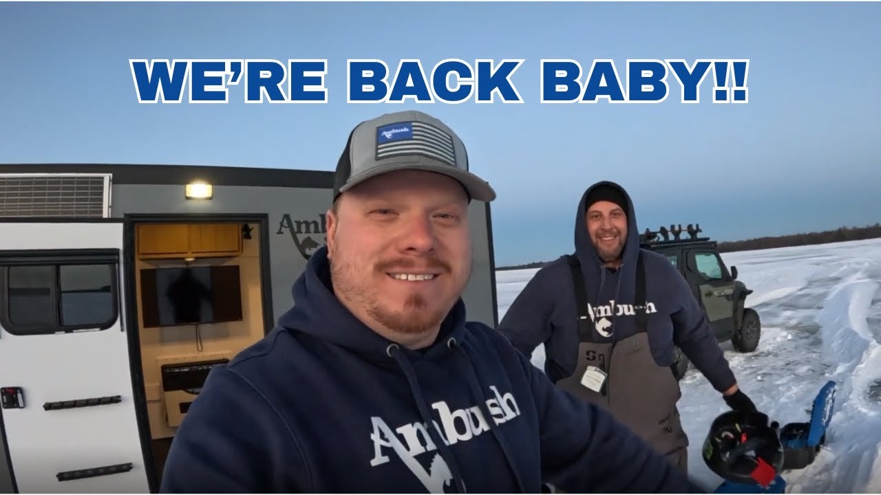 Overnight Ice Fishing on Red Lake - Catch and Cook - YouTube