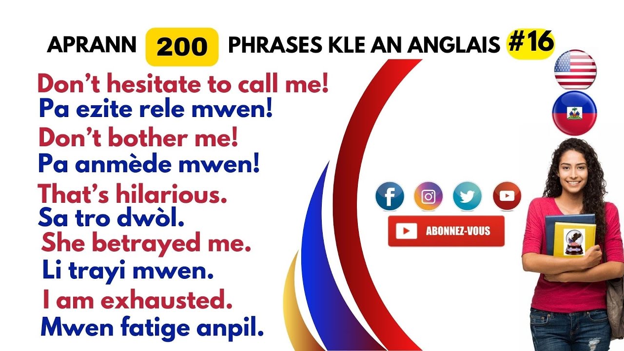 [Aprann 200 PHRASES kle an Anglais] [Aprann Pale Anglais] [Kou Anglais ...