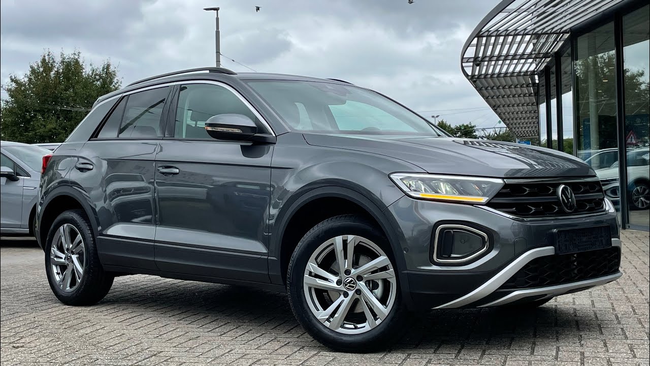 Volkswagen NEW T-roc Life 2022 in 4K Indium Grey 17 inch Valencia Walk ...