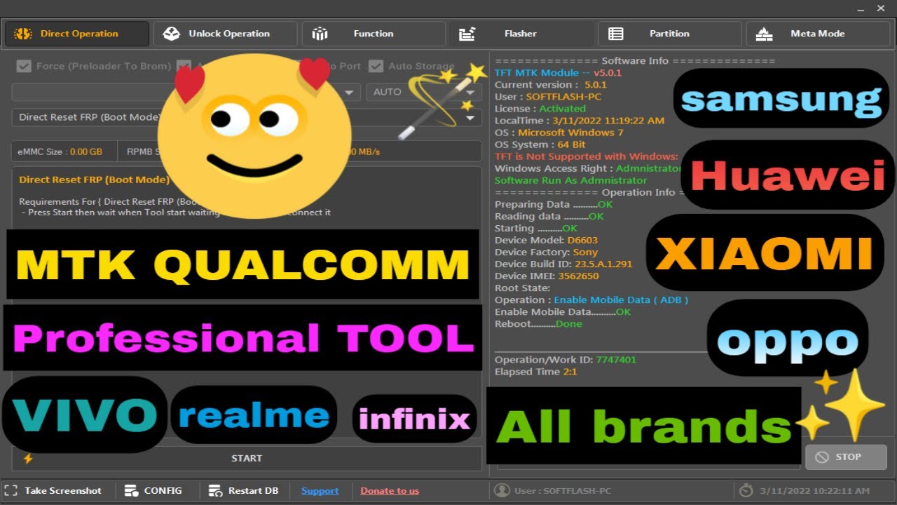 MTK QUALCOMM Professional TOOL | ADB EDL FASTBOOT | mtk auth flash tool ...