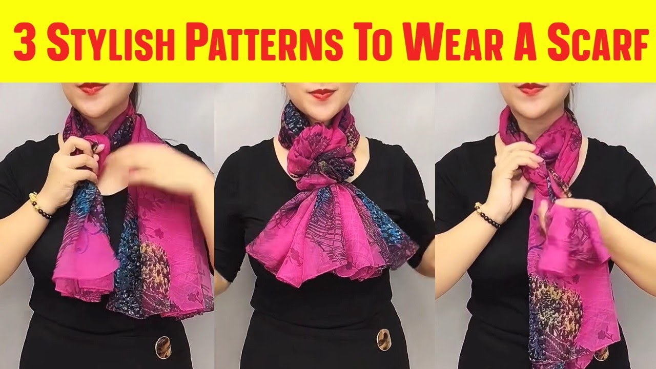 3 Perfect Stylish Ways to Tie a Scraf | How to wear a scarf S070223 # ...