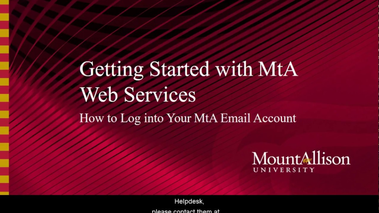 Logging into your MtA Email - YouTube