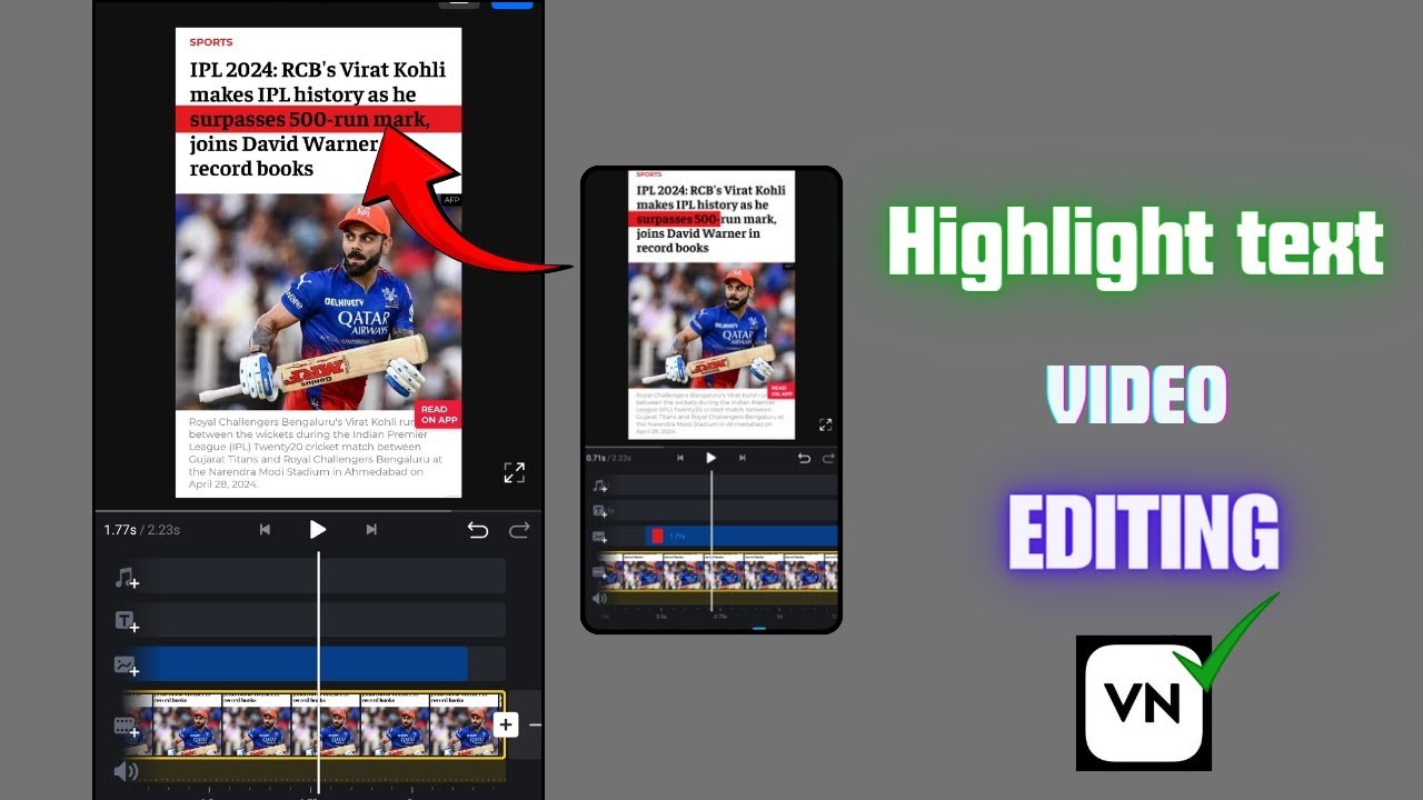 Highlight text video editing on Vn app🔥||Highlight text video editing ...