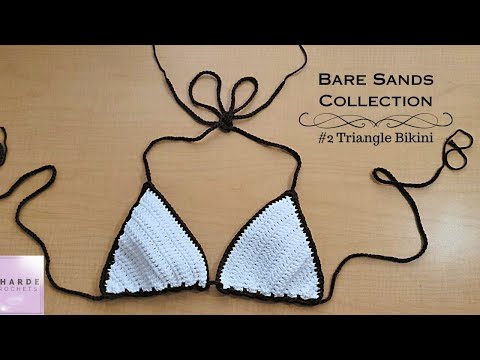 Easy Crochet Triangle Bikini Top Tutorial | Bare Sands Collection Part 2