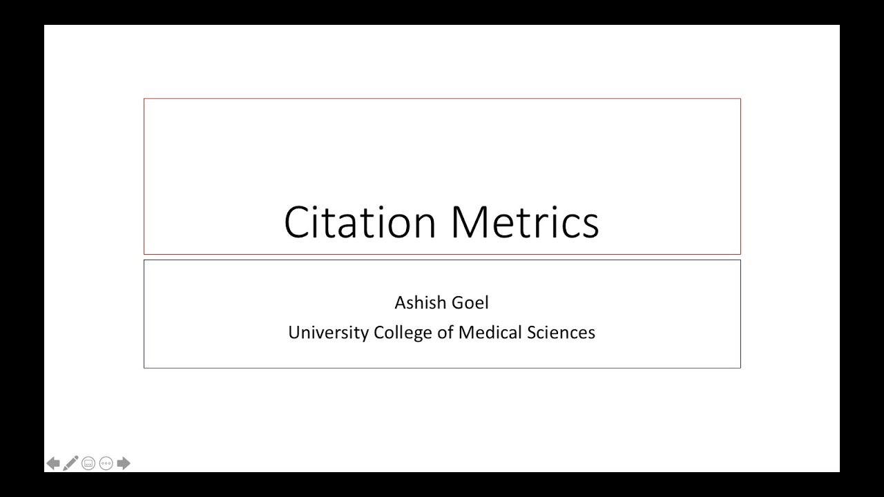 Scientific Publication - Understanding Citation Metrics - YouTube