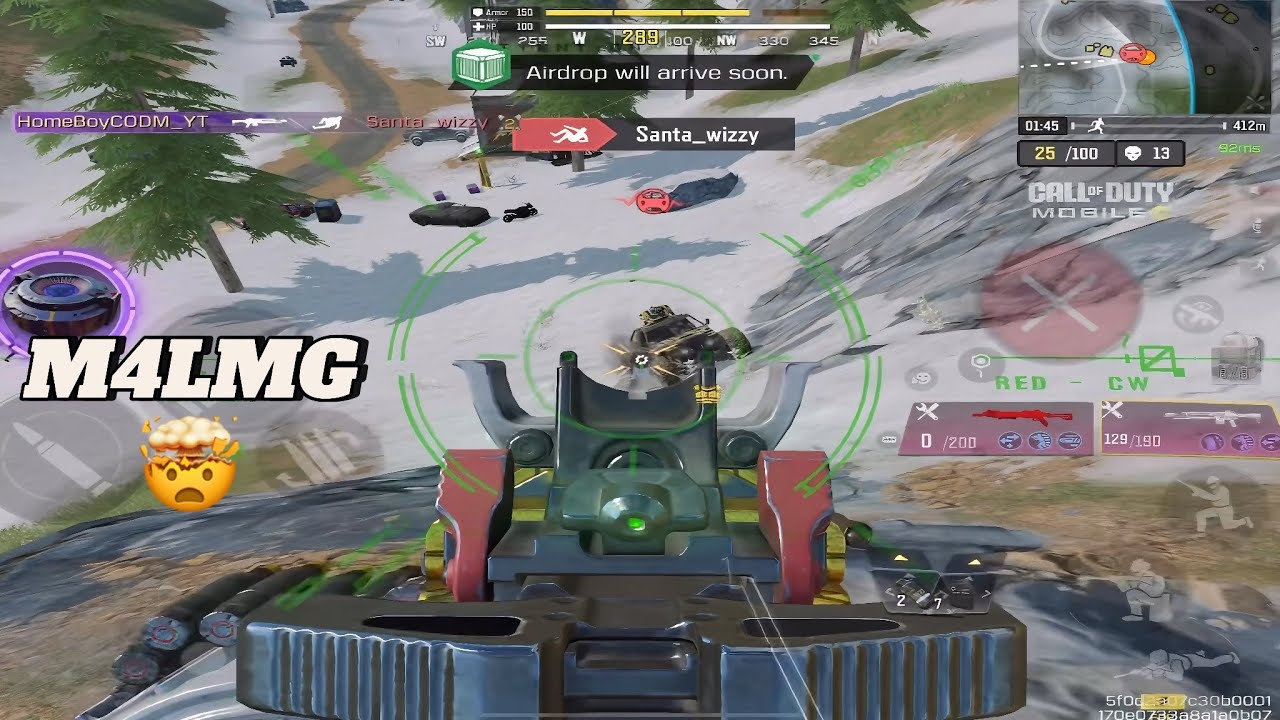 BEST M4LMG Gunsmith for COD MOBILE BR GAMEPLAY - YouTube