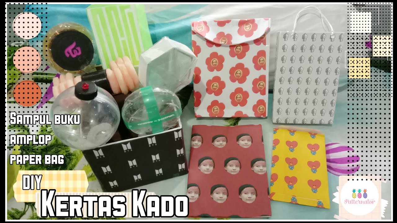 DIY KERTAS KADO PAKAI PATTERNATOR APP | PAPER BAG , SAMPUL BUKU , AMPLOP - YouTube