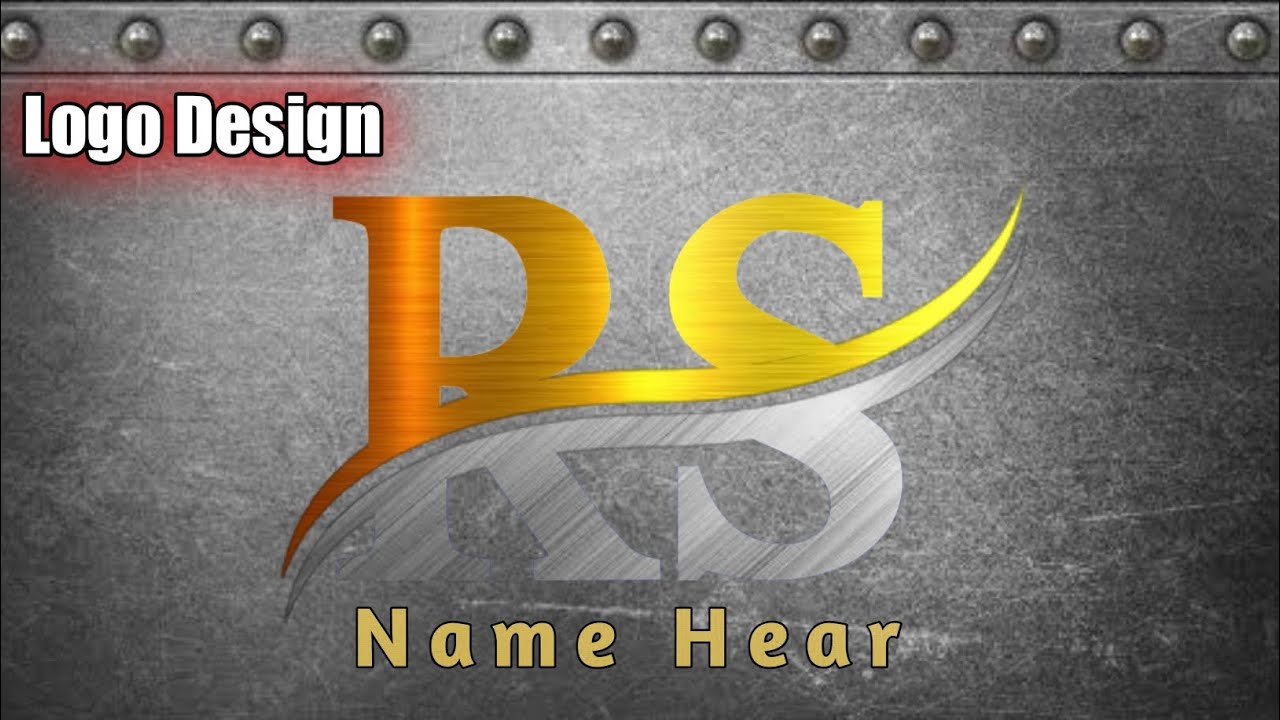 Logo design in pixelLab । RS logo desien । Logo design Tutorial 👈 - YouTube