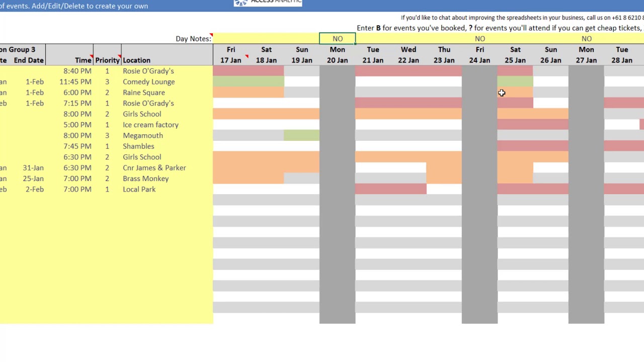 Free Festival Planner - YouTube