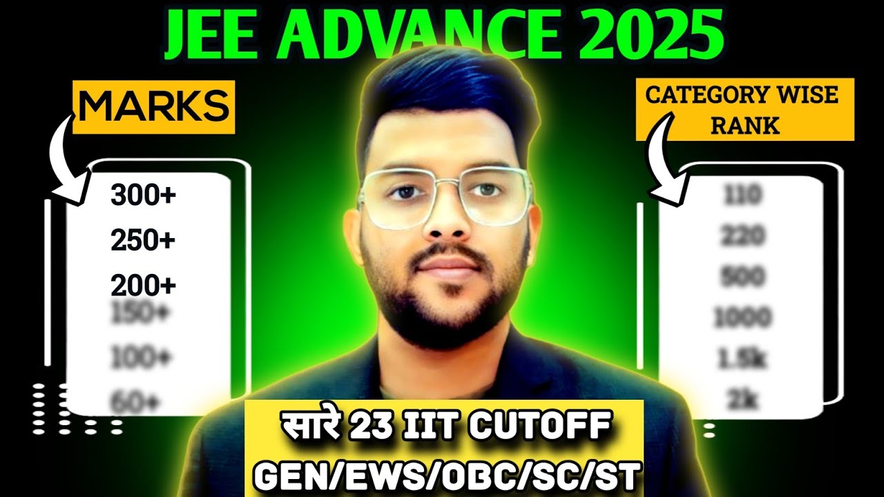 JEE Advanced 2025 Marks vs Expected Category rank | Safe Score for All ...