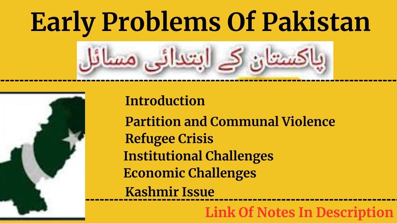 early problems of pakistan |early problems of pakistan in urdu |initial problems faced by ...