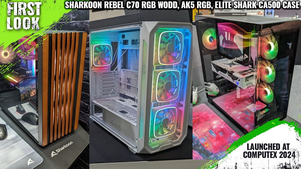 Sharkoon Rebel C70 RGB Wood, AK5 RGB, and Elite Shark CA500 Cases ...