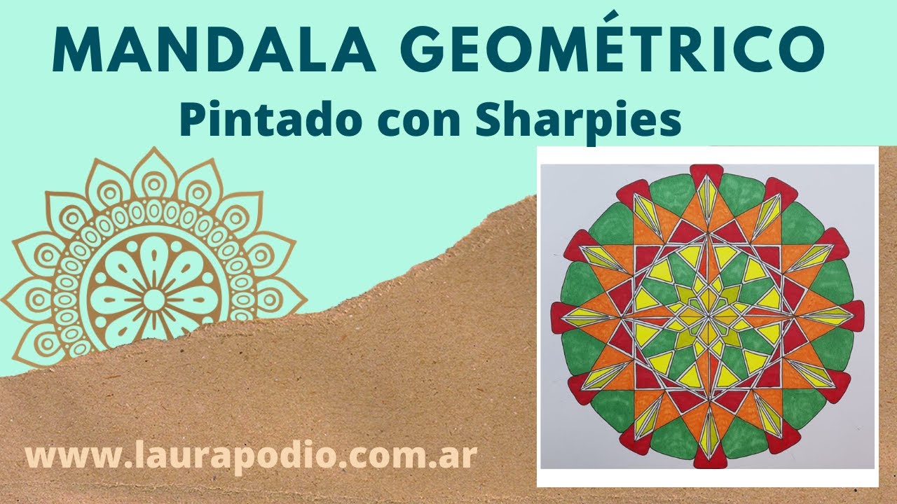 Tutorial #276 - Cómo pintar un mandala con Sharpies/ How to paint a ...