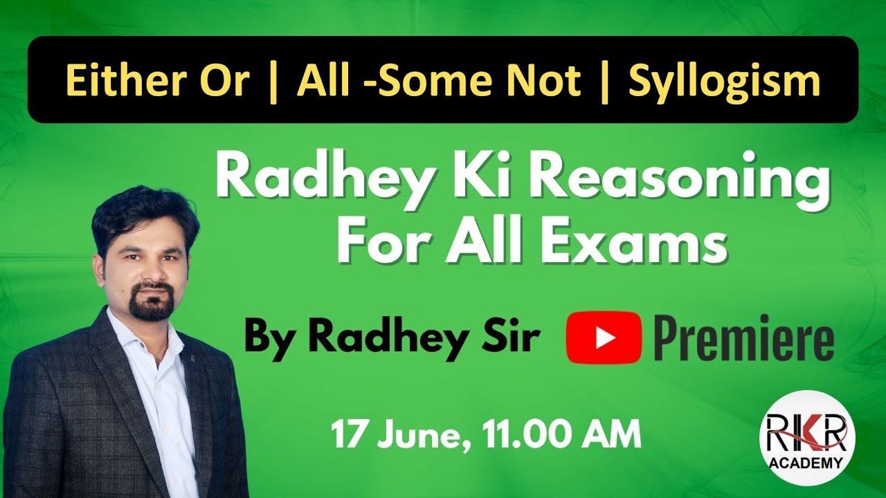 Either Or I All - Some Not I Syllogism I Radhey Ki Reasoning - YouTube