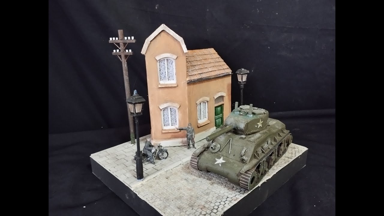 Dutch corner house diorama, 1/35 scratch build model (step by step ...