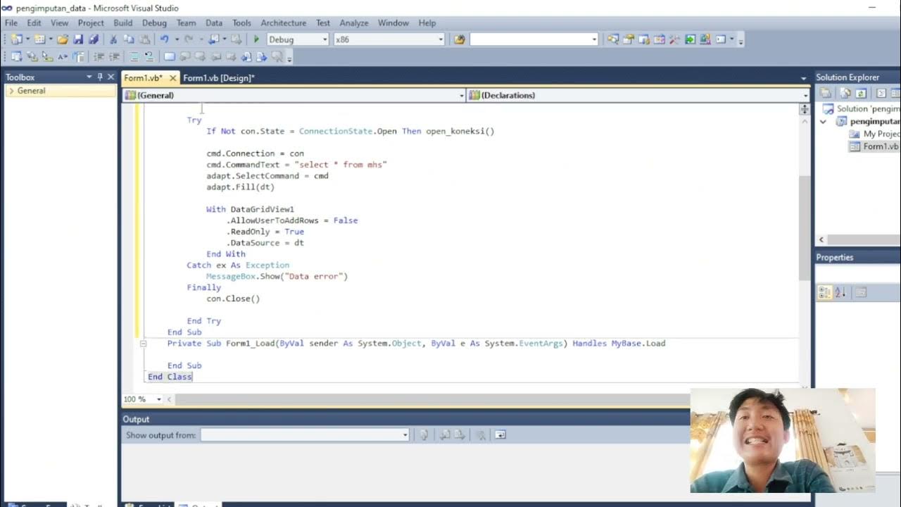 Video tutorial input data pada visual basic atau VB.net dengan database Ms.Acces - YouTube