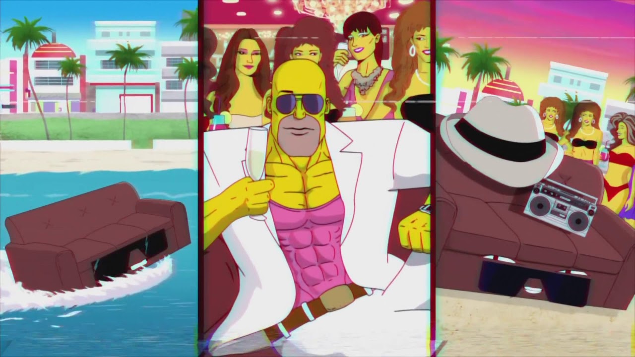 LA-Z Rider intro couch cag with Vice City theme music (The Simpsons ...