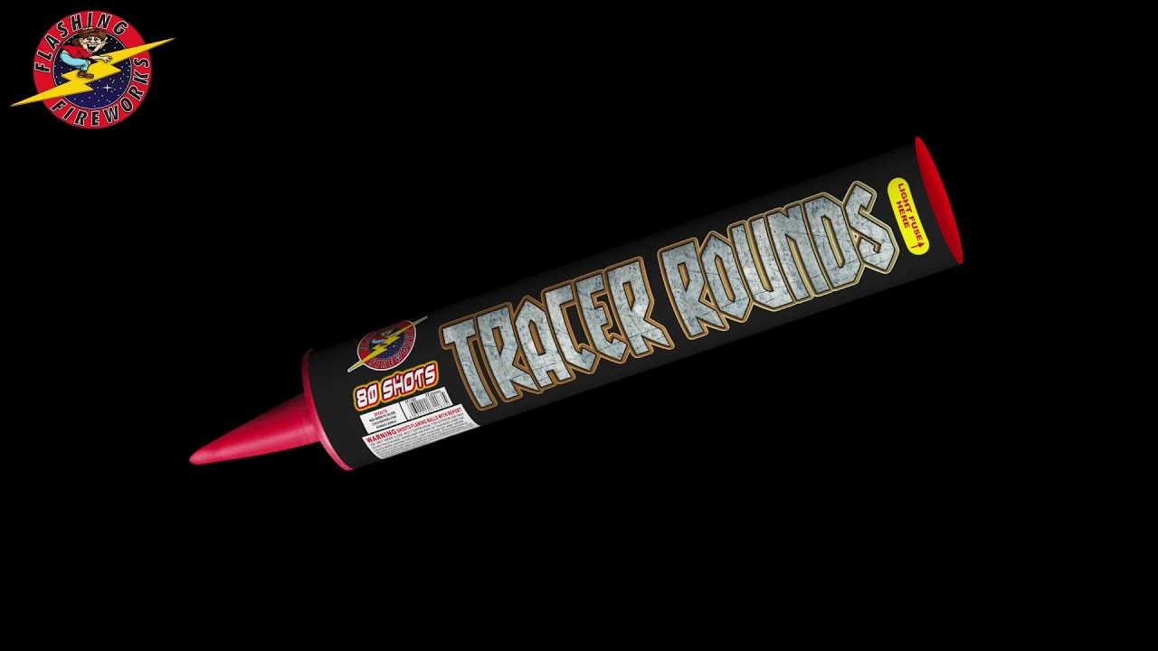 FF1183 Flashing Fireworks Tracer Rounds Roman Candle - YouTube