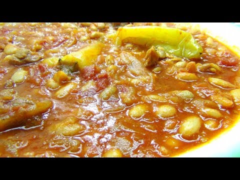 لوبيا بيضاء بالبصل و الطوماطيش و لا اروع