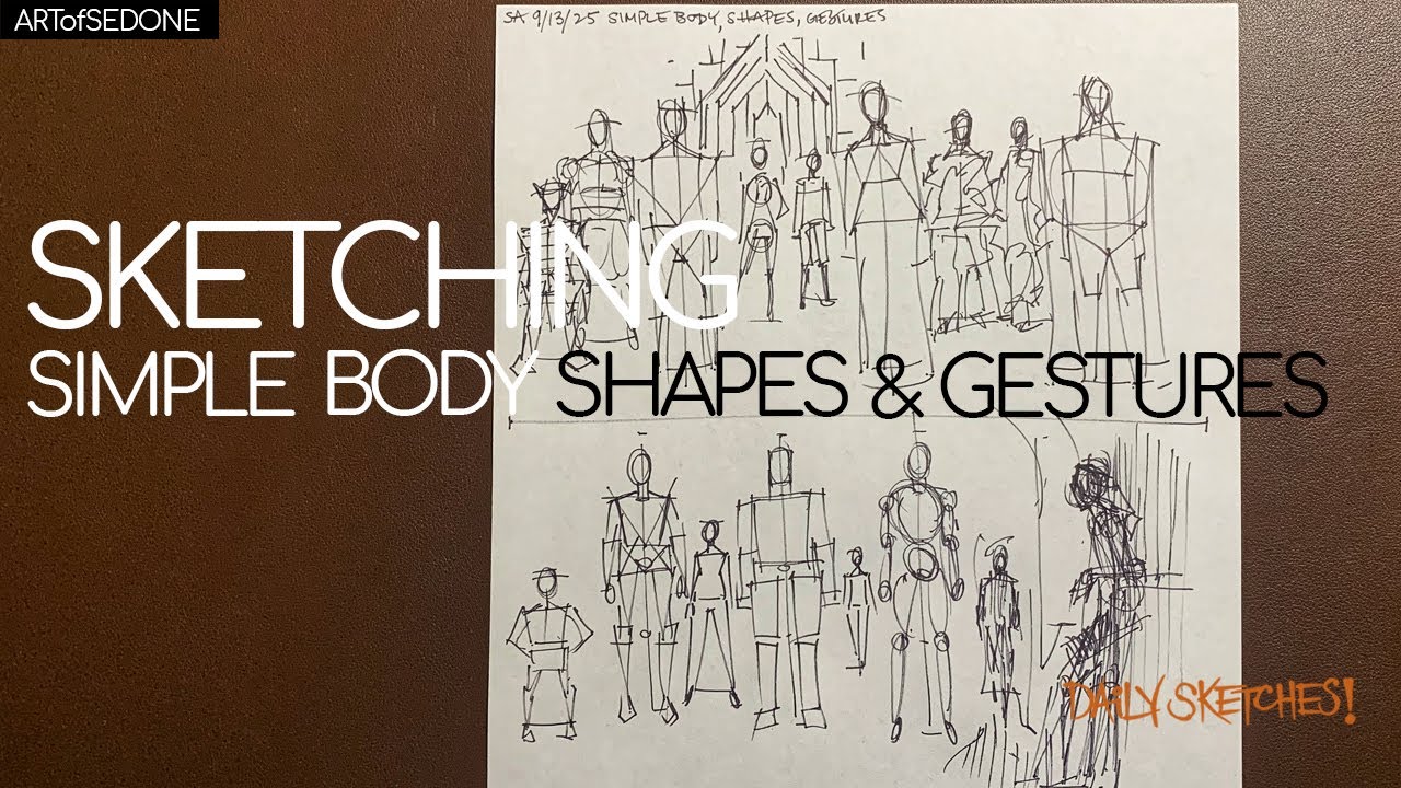 Sketching Simple Body Shapes And Gestures - YouTube
