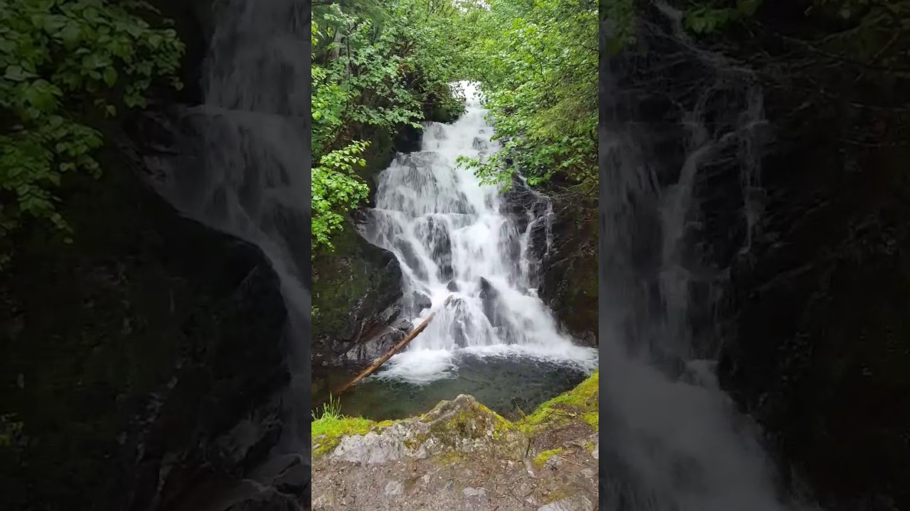 Ketchikan, AK waterfall along side road - YouTube