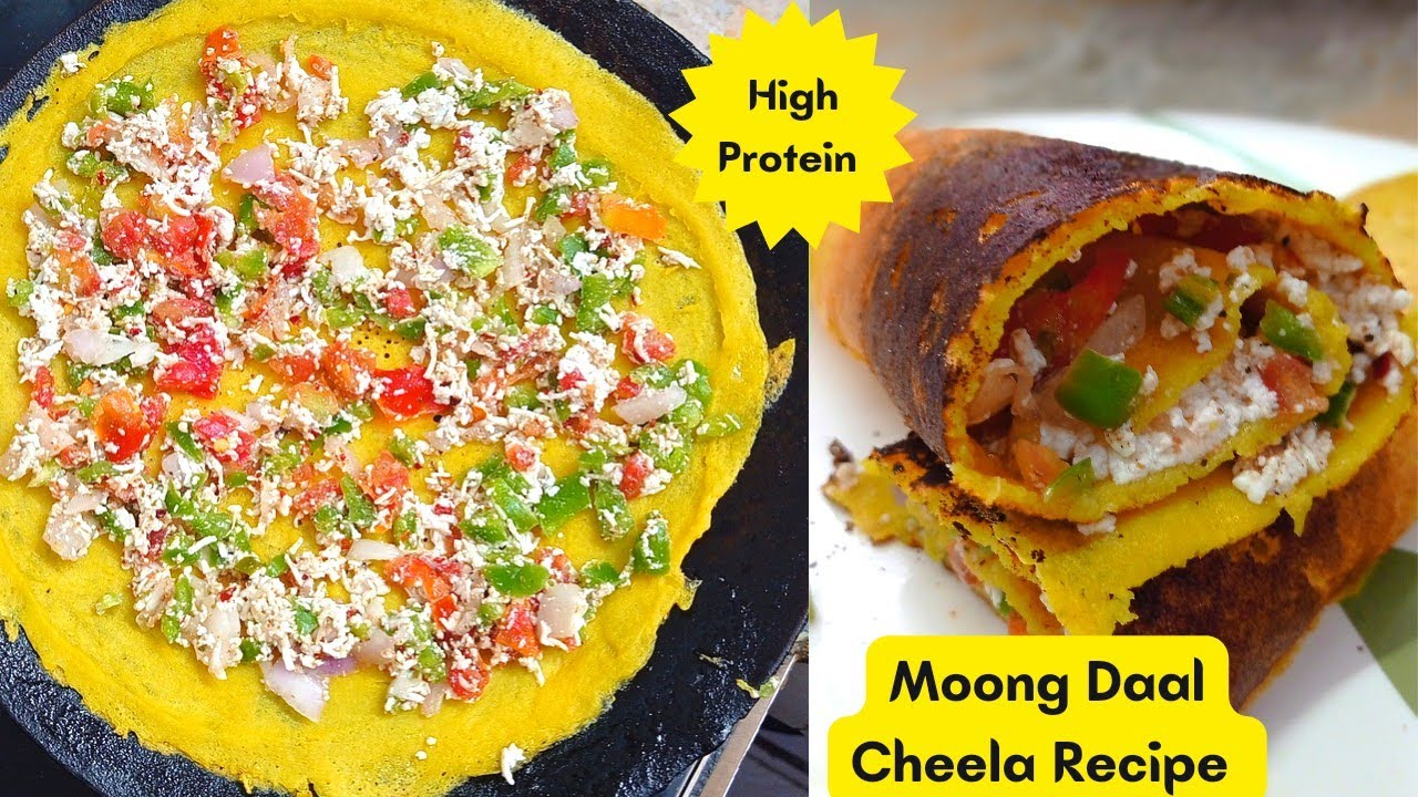 MOONG DAAL CHILLA RECIPE/ Easy & HEALTHY BREAKFAST RECIPE /WEIGHTLOSS ...