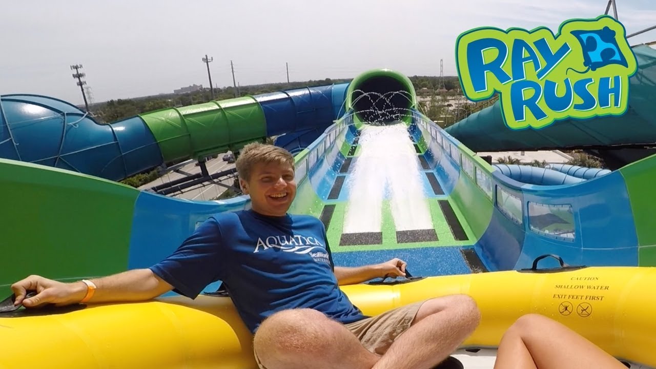 NEW Ray Rush Waterslide POV at SeaWorld’s Aquatica Orlando ...