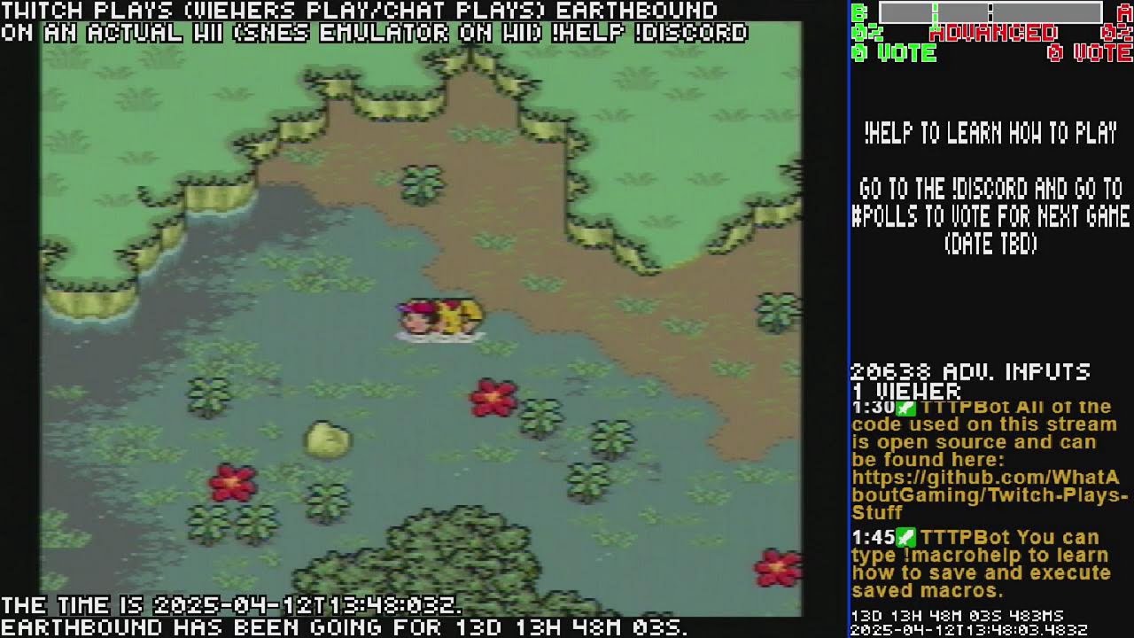 2430803966 2025-04-12T11:59:59Z Twitch Plays Earthbound Day 13 Hour 12 to Hour 24 (1/2) (Part 60 ...
