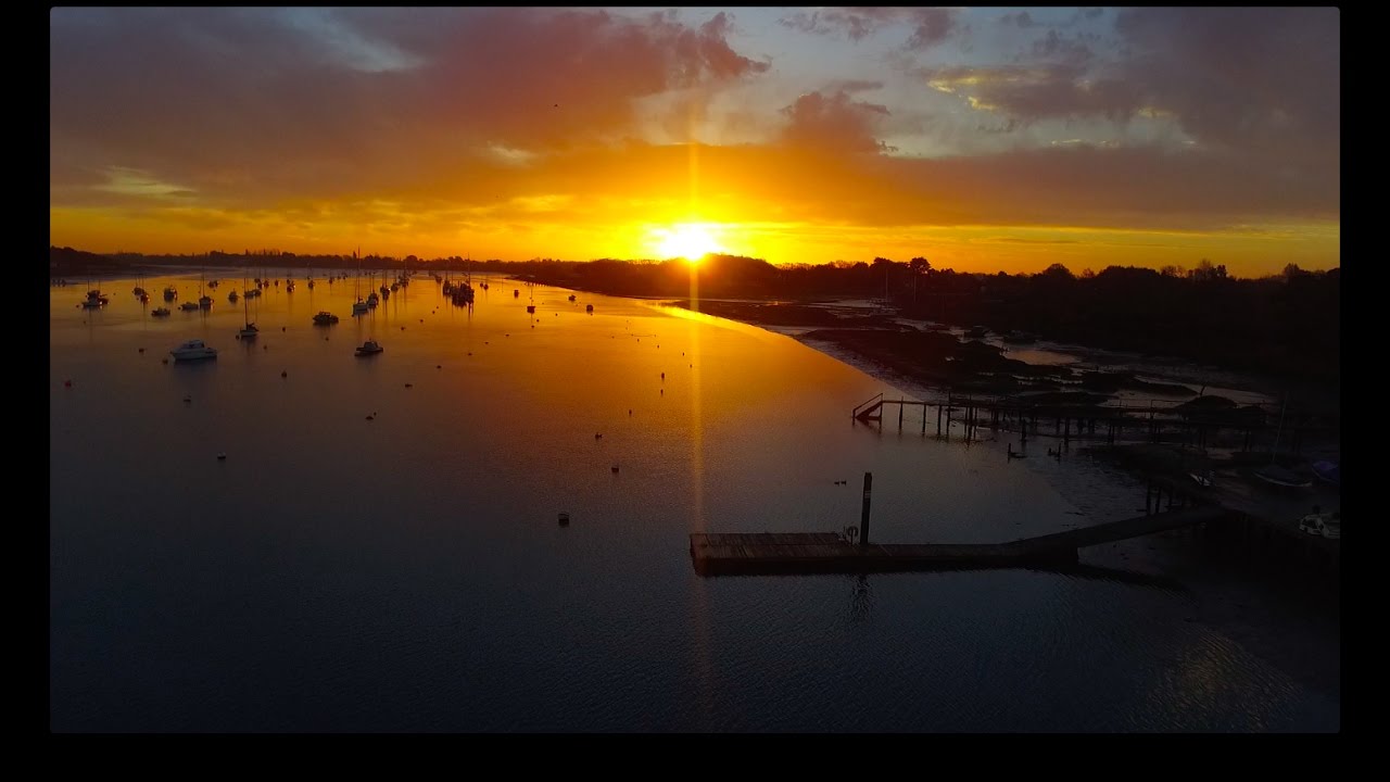 Itchenor Harbour|Sunrise|English Channel Drone Shots - YouTube