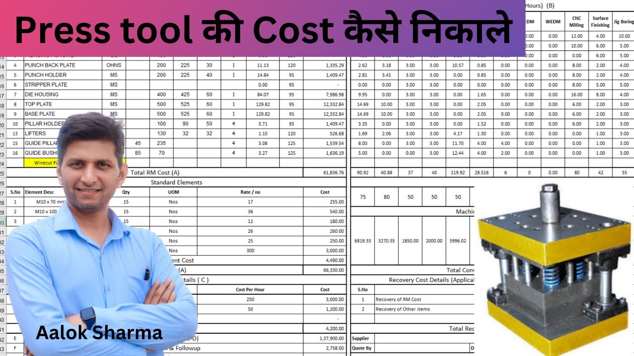 Press Tool की Cost कैसे निकाले ! #engineering #mechanical #presstools # ...