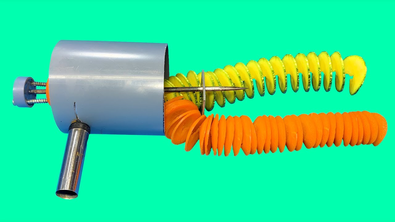 How to turn a discarded PVC pipe into a perfect vegetable slicer - YouTube